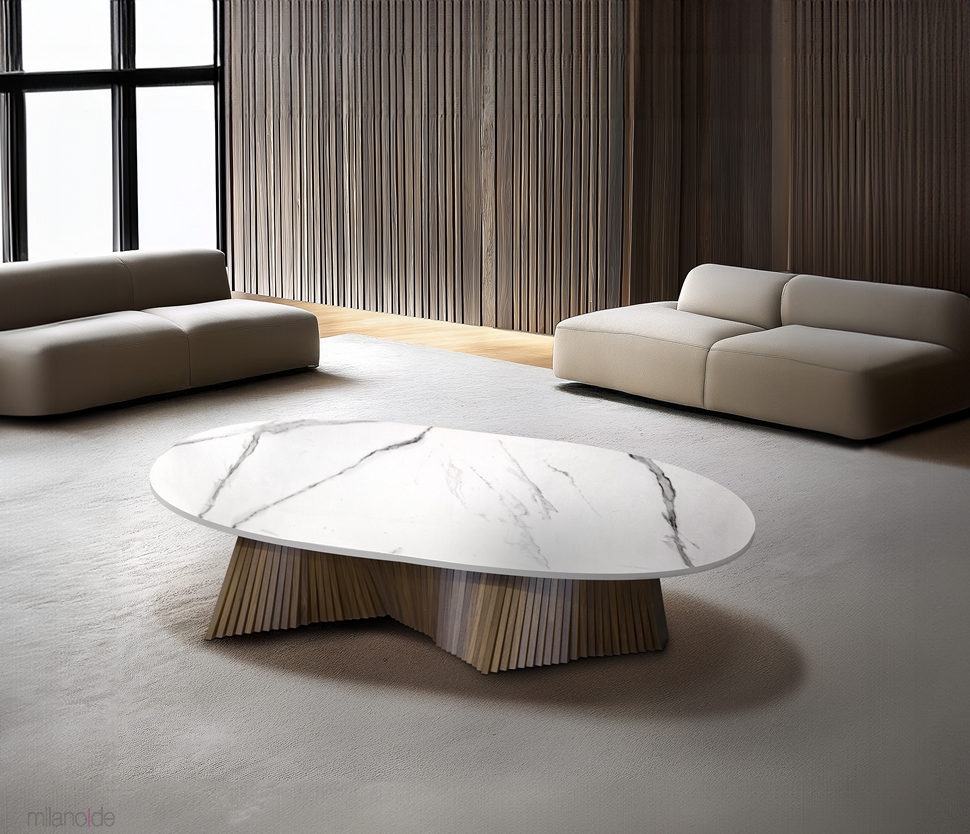 Fan Ceramic coffee table - milanode
